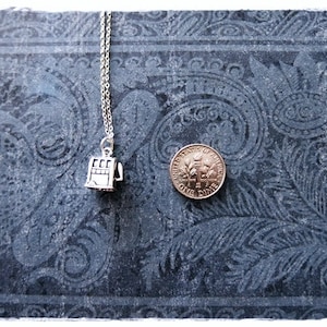 Silver Slot Machine Necklace - Sterling Silver Slot Machine Charm on a ...