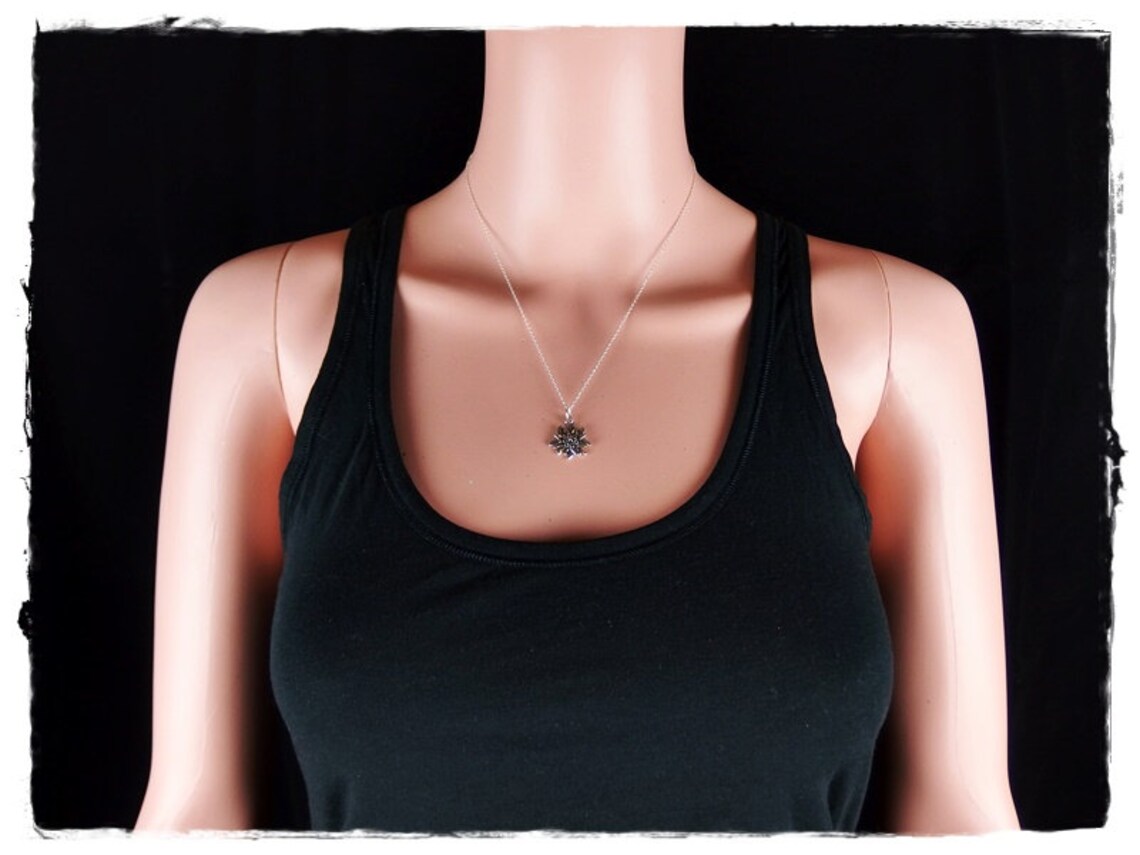Silver Edelweiss Flower Necklace - Sterling Silver Edelweiss Flower ...