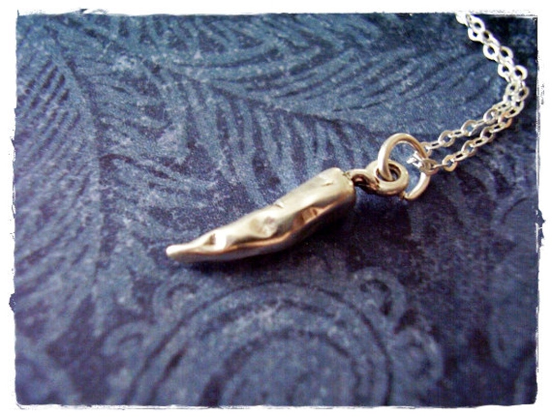 Silver Chili Pepper Necklace - Sterling Silver Chili Pepper Charm on a ...