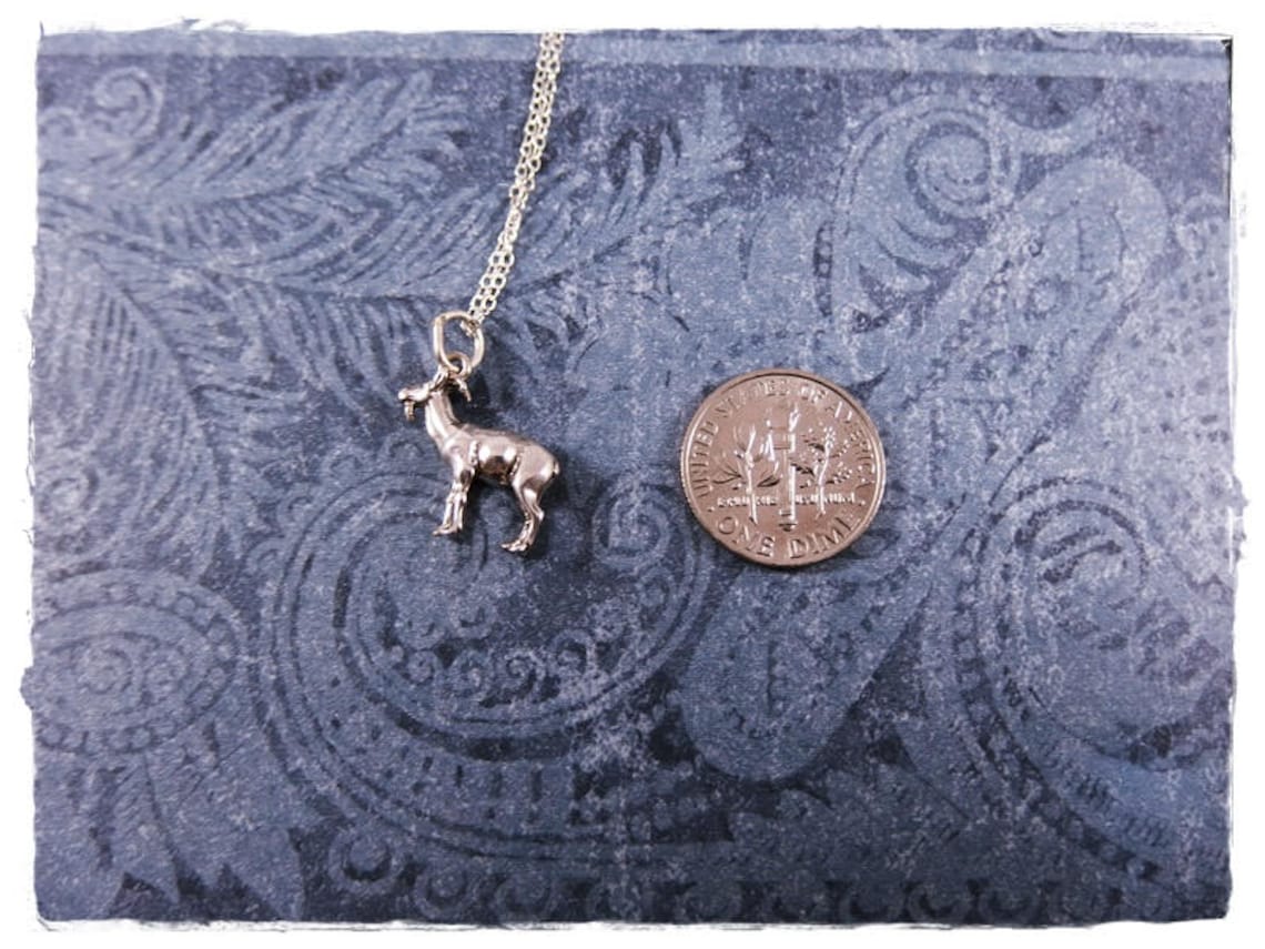 Silver Mountain Goat Necklace Sterling Silver Mountain Goat - Etsy