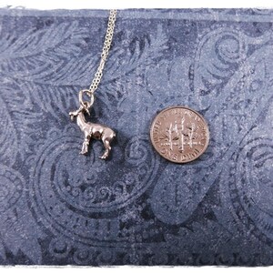Silver Mountain Goat Necklace - Sterling Silver Mountain Goat Charm on ...