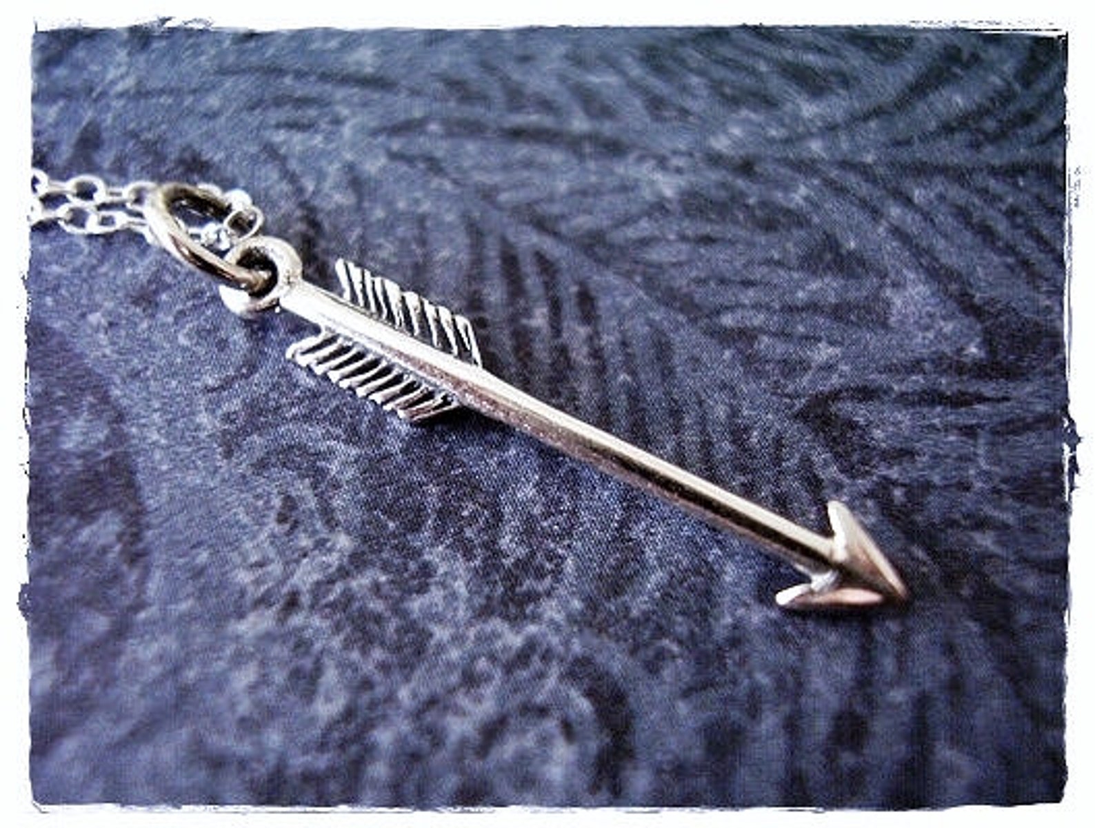 Small Silver Arrow Necklace Sterling Silver Arrow Charm on a | Etsy