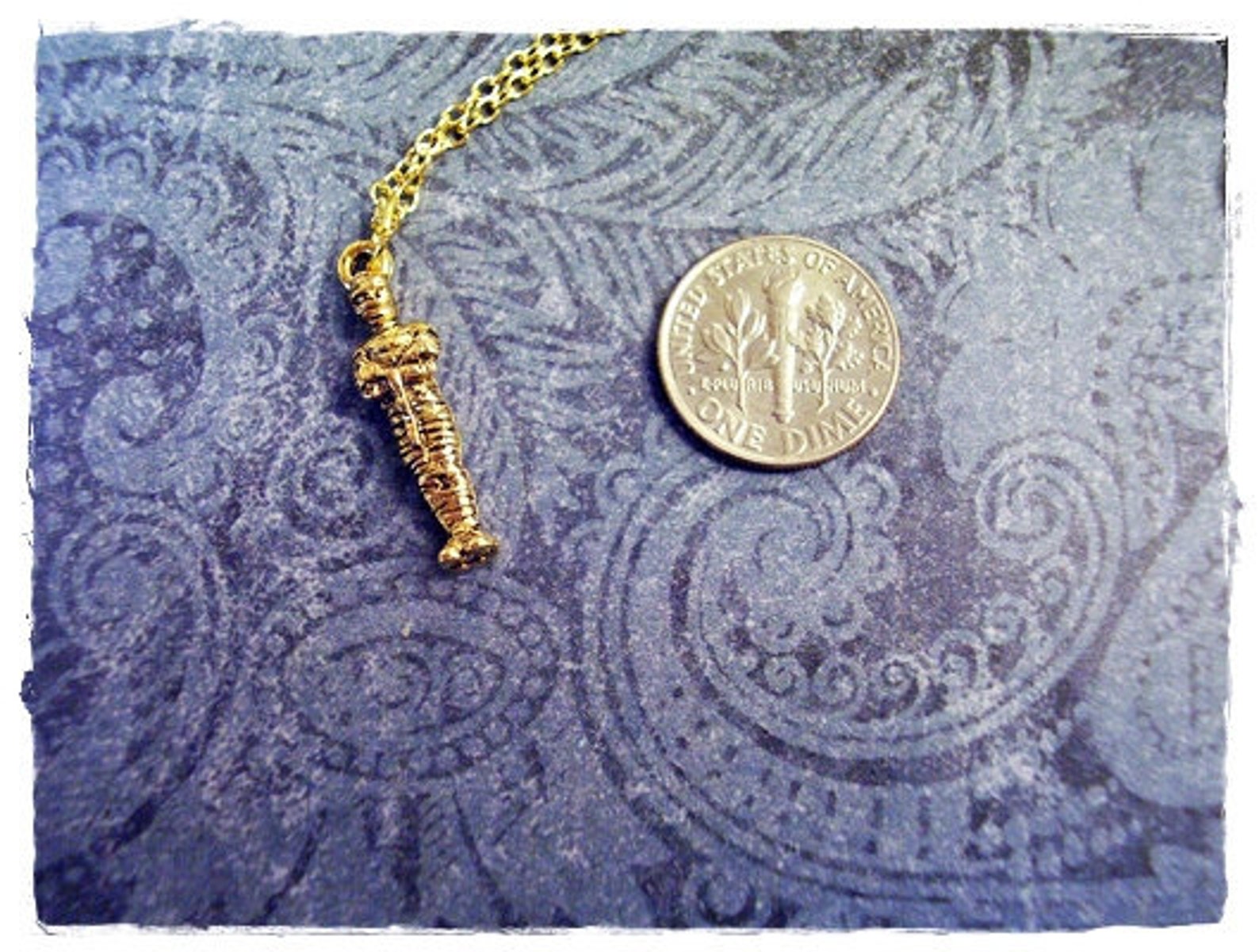 Gold Mummy Necklace Antique Gold Pewter Mummy Charm on a - Etsy