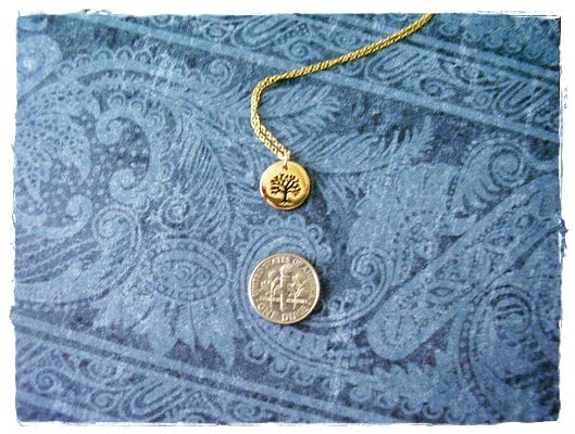 Gold Rowan Tree Necklace Bronze Rowan Tree Charm on a - Etsy