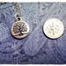 Silver Rowan Tree Round Necklace - Antique Pewter Rowan Tree Charm on a ...