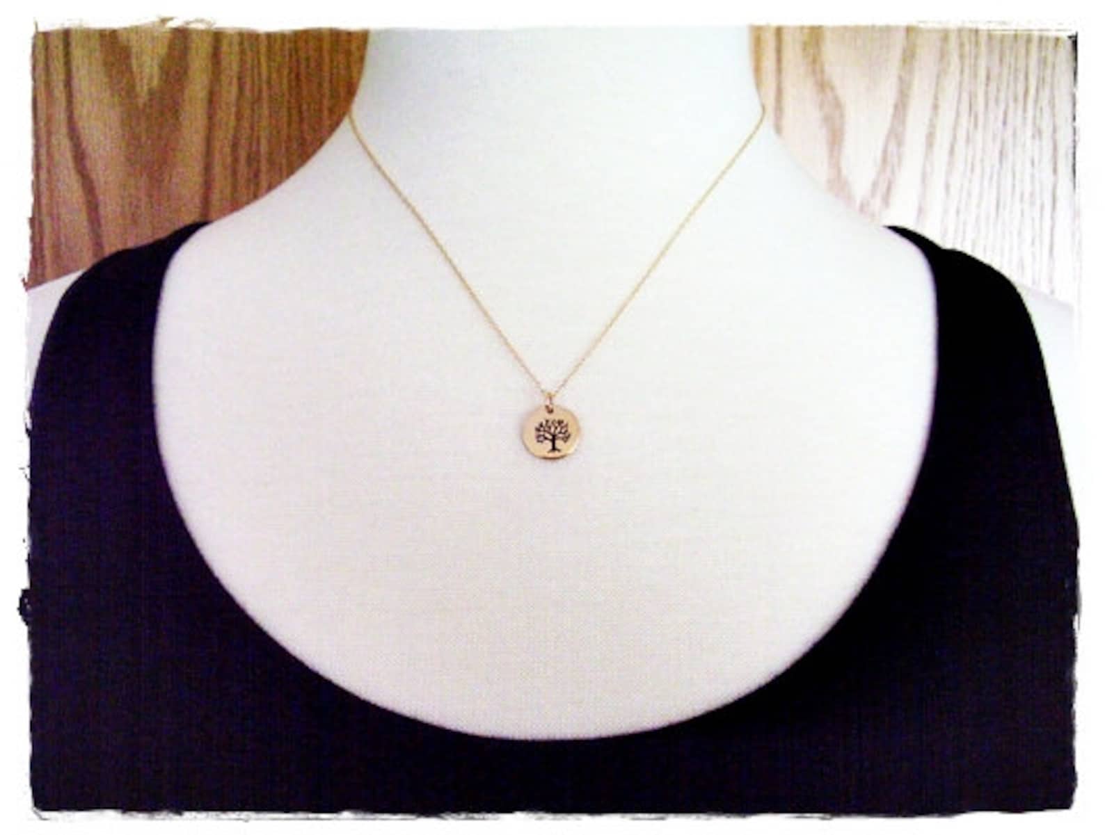 Gold Rowan Tree Necklace Bronze Rowan Tree Charm on a | Etsy