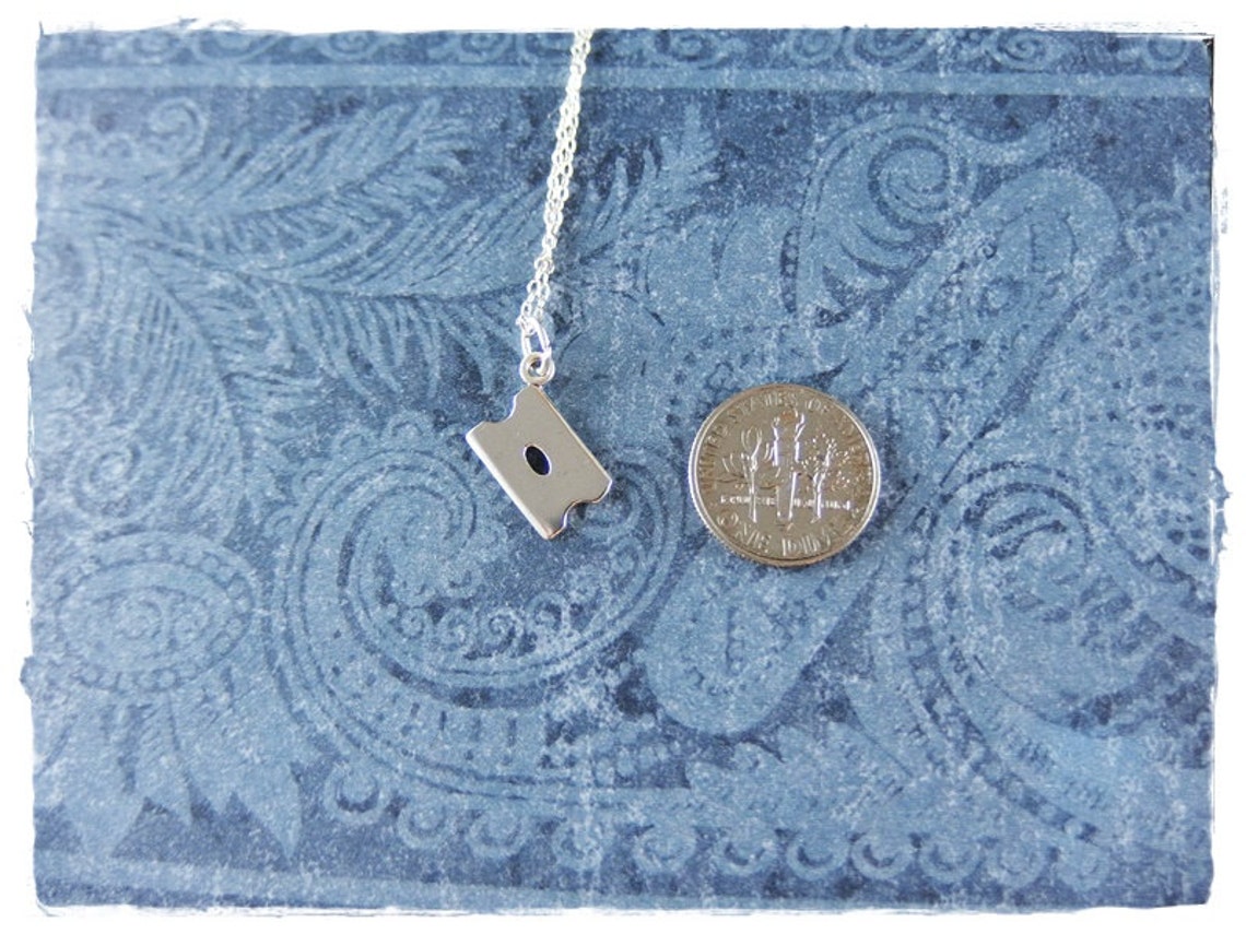 Silver Razor Blade Necklace Sterling Silver Razor Blade - Etsy