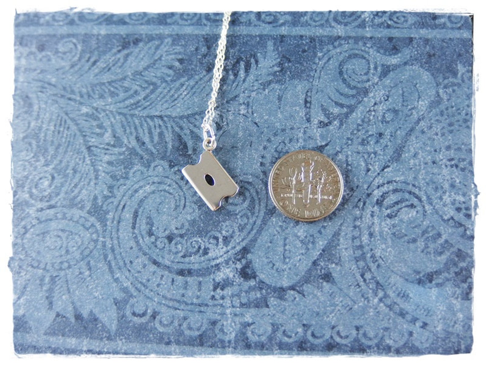 Silver Razor Blade Necklace Sterling Silver Razor Blade | Etsy