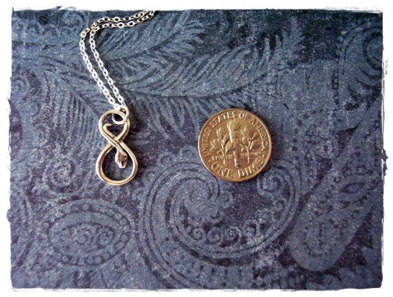 Silver Infinity Snake Necklace Sterling Silver Infinity - Etsy