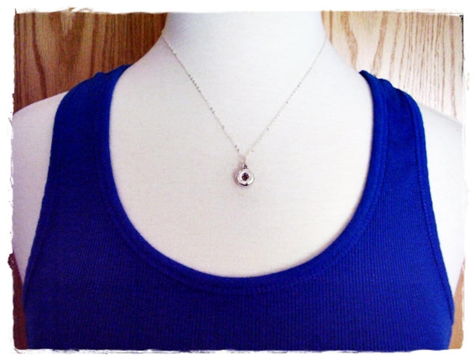 Silver Donut Necklace - Sterling Silver Donut Charm on a Delicate ...