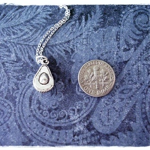 Silver Avocado Necklace - Sterling Silver Avocado Charm on a Sterling ...