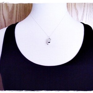 Large Silver Whistle Necklace - Sterling Silver Whistle Charm on a ...
