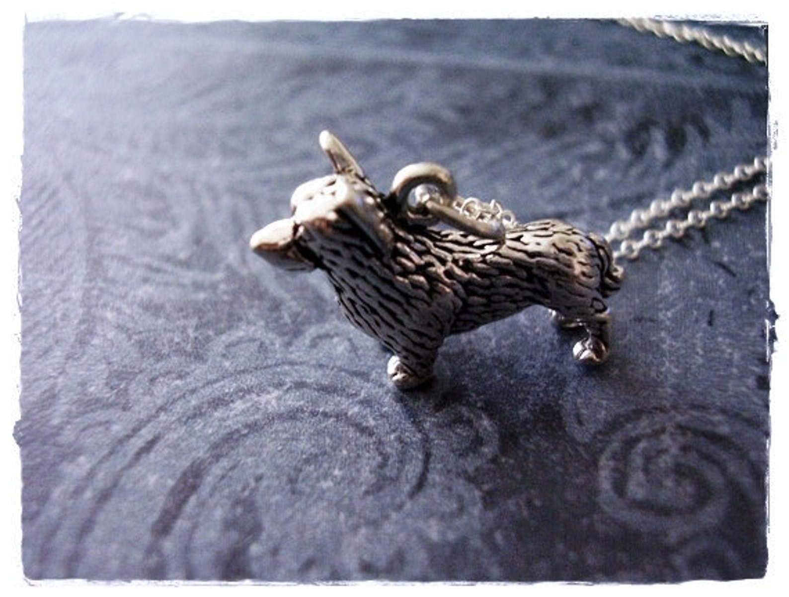 Large Corgi Necklace Sterling Silver Corgi Charm on a - Etsy