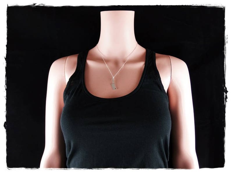 Silver Meat Cleaver Necklace - Sterling Silver Meat Cleaver Charm on a ...