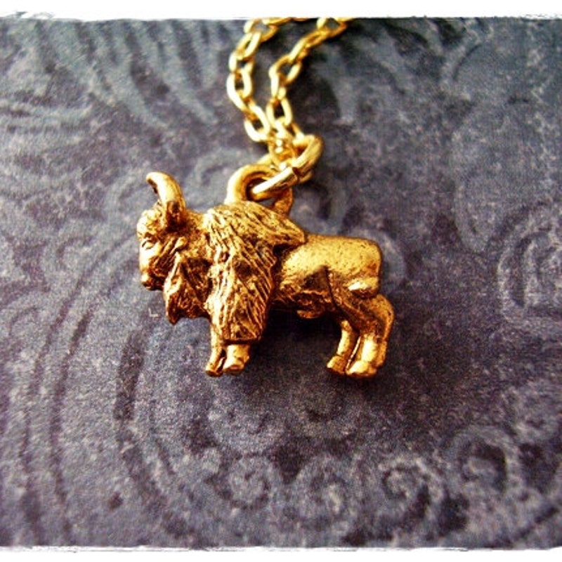 Bison Charm - Etsy