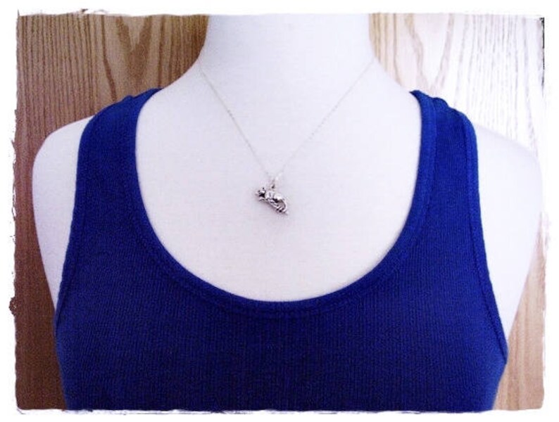 Silver Opossum Necklace - Sterling Silver Opossum Charm on a Delicate ...