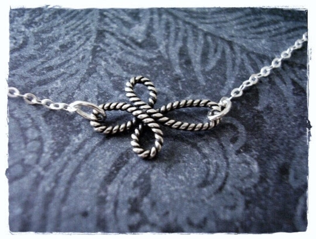Silver Sideways Rope Infinity Cross Necklace Sterling Silver Rope ...