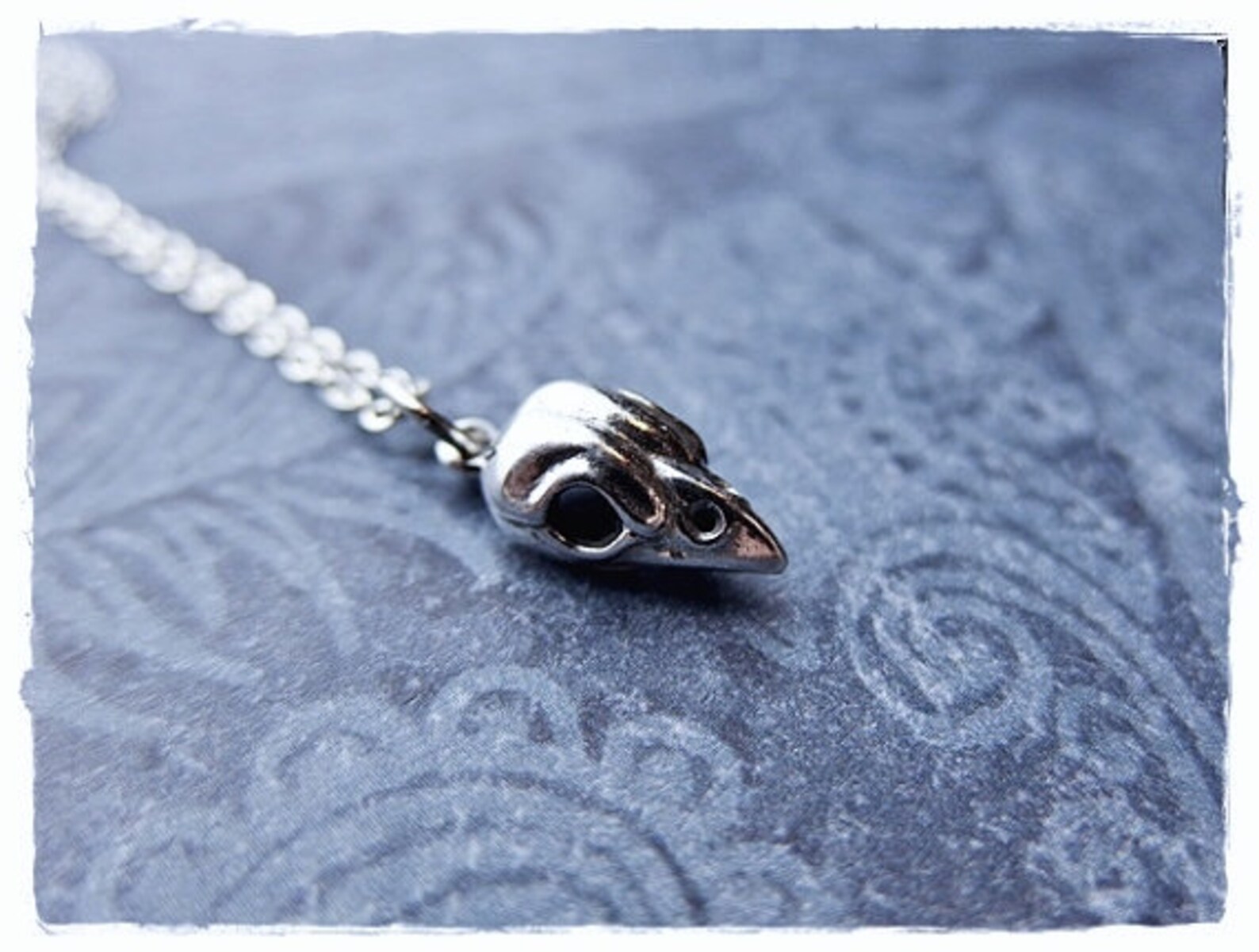 Silver Sparrow Skull Necklace Sterling Silver Sparrow Skull - Etsy