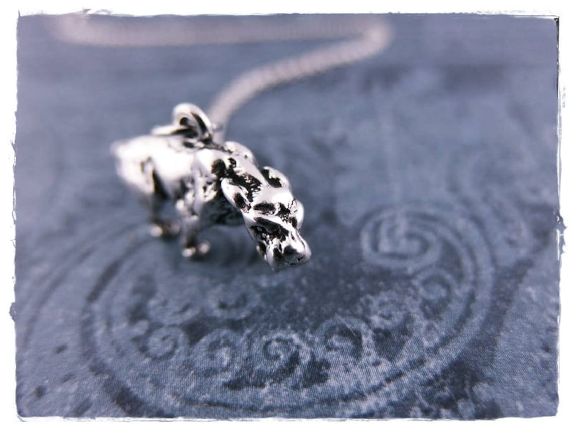 Silver Sabertooth Tiger Necklace Sterling Silver Sabertooth - Etsy