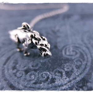 Silver Sabertooth Tiger Necklace Sterling Silver Sabertooth Tiger Charm ...
