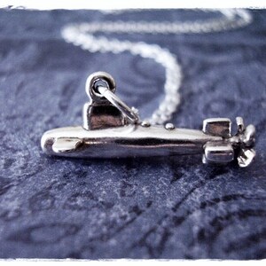 Silver Submarine Necklace - Sterling Silver Submarine Charm on a ...