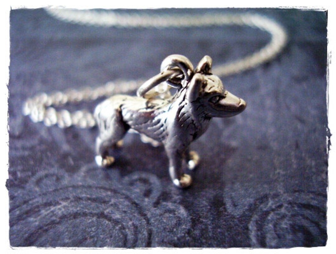 Silver Husky Necklace - Sterling Silver Husky Charm on a Delicate ...