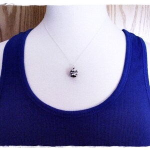 Silver Burger Necklace - Sterling Silver Burger Charm on a Delicate ...