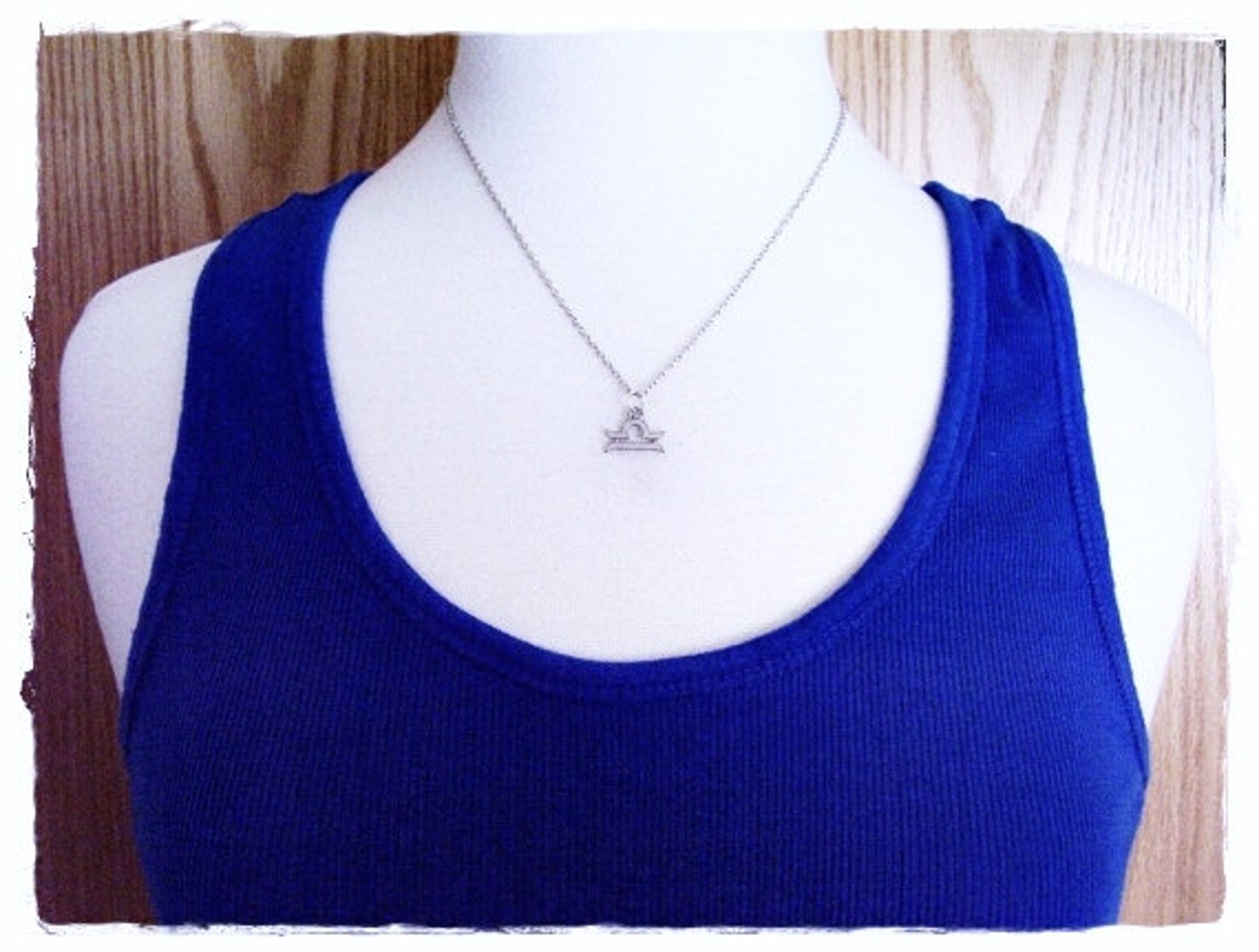 Silver Libra Zodiac Sign Necklace Antique Pewter Libra - Etsy