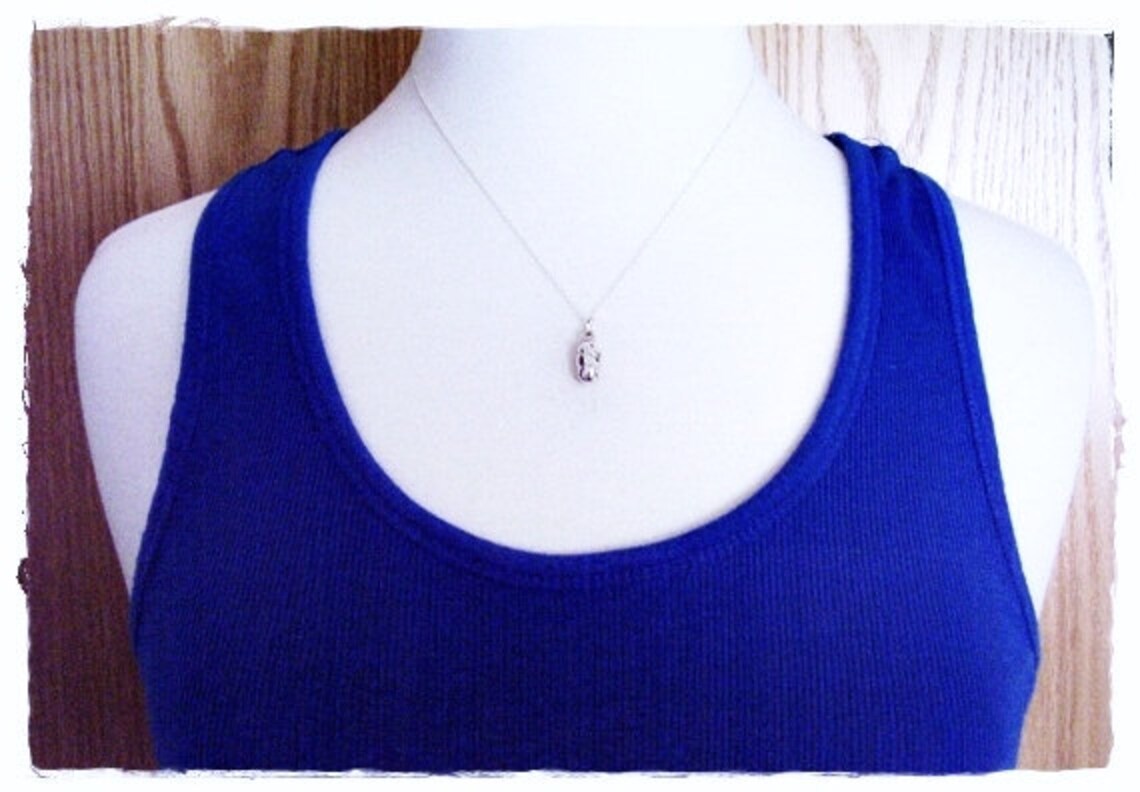 Silver Potato Necklace Sterling Silver Potato Charm on a | Etsy