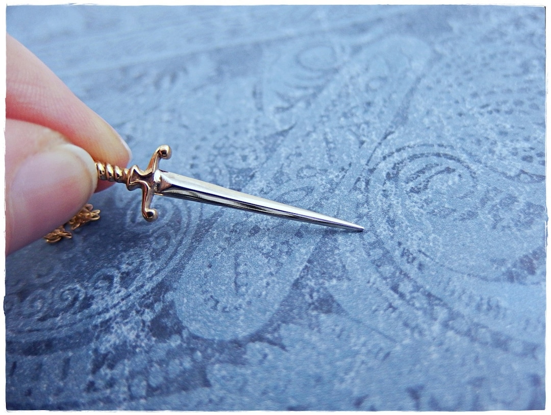 Silver Medieval Sword Necklace - Bronze and Sterling Silver Medieval ...