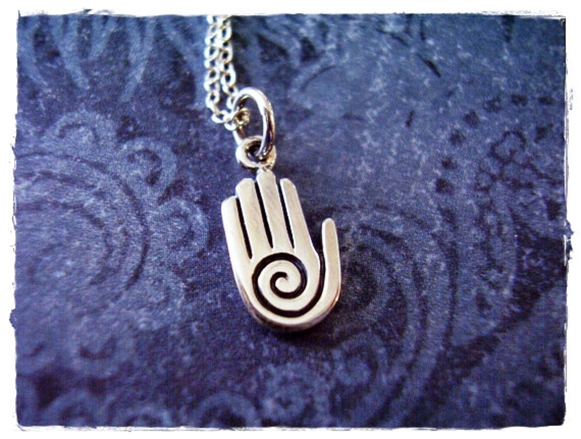 Silver Healing Hand Necklace Sterling Silver Healing Hand - Etsy