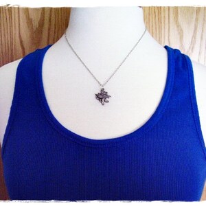 Silver Griffin Necklace - Antique Pewter Griffin Charm on a Delicate ...