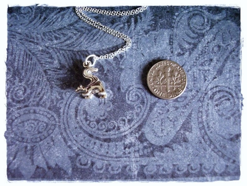 Sterling Silver Skunk Necklace Sterling Silver Skunk Charm | Etsy