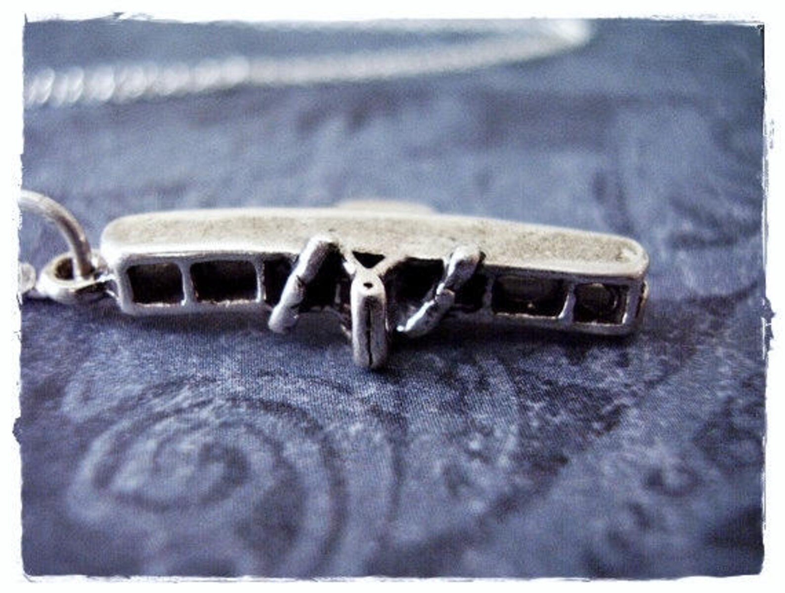 Silver Biplane Necklace Sterling Silver Biplane Charm on a | Etsy