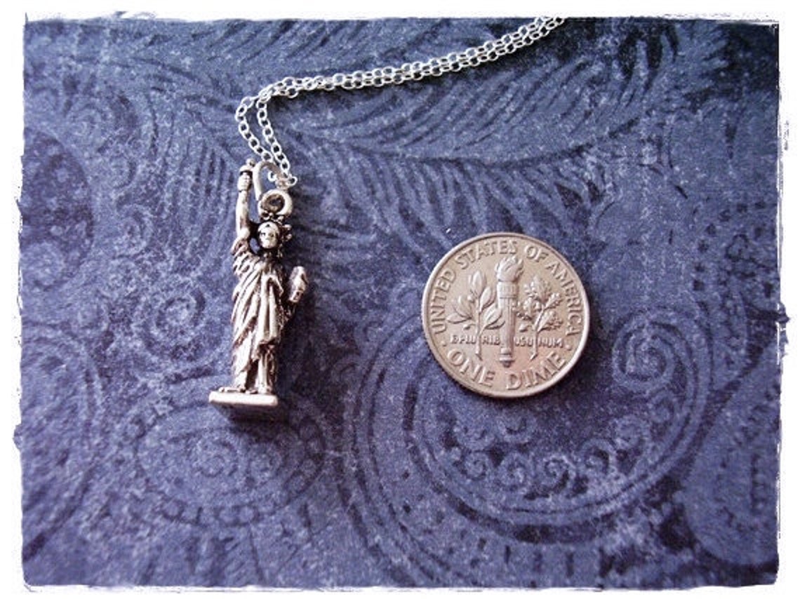 Silver Statue of Liberty Necklace - Sterling Silver Statue of Liberty ...