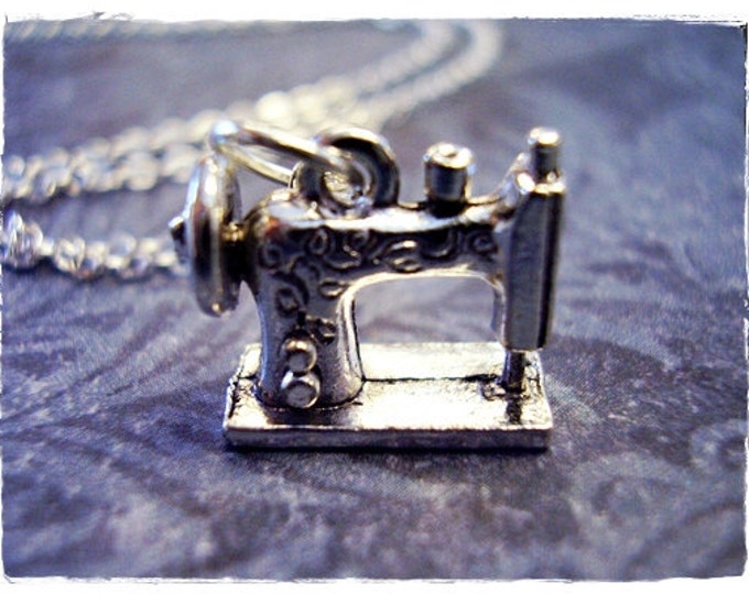 Silver Sewing Machine Necklace Silver Pewter Sewing Machine - Etsy
