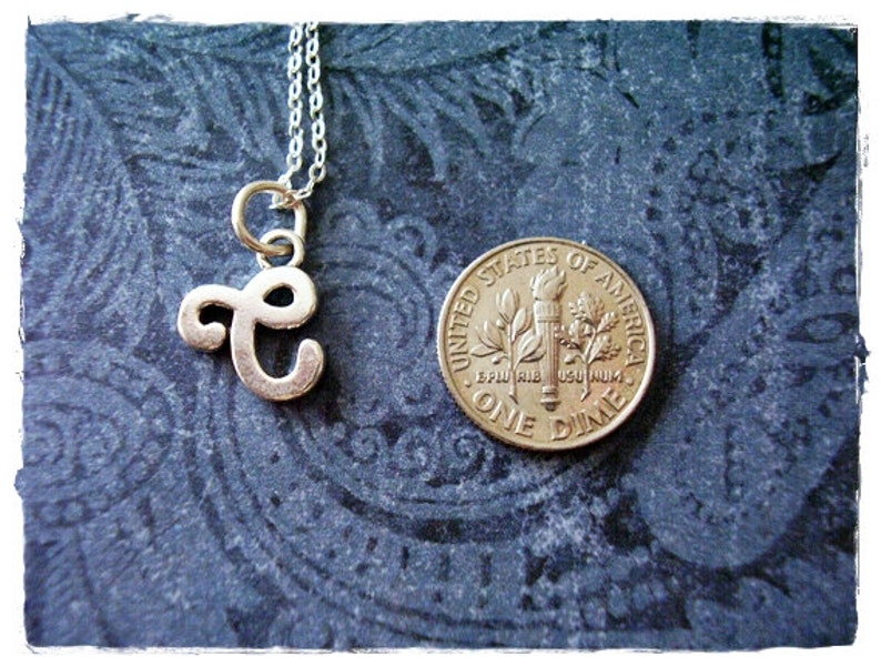 Silver Cursive C Initial Necklace - Sterling Silver Cursive Initial C ...