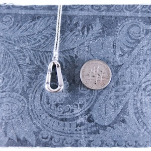 Silver Carabiner Necklace - Sterling Silver Carabiner Charm on a ...