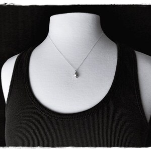 Tiny Silver Tooth Necklace - Sterling Silver Tooth Charm on a Delicate ...