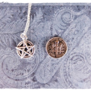 Small Pentagram Necklace - Sterling Silver Pentagram Charm on a ...