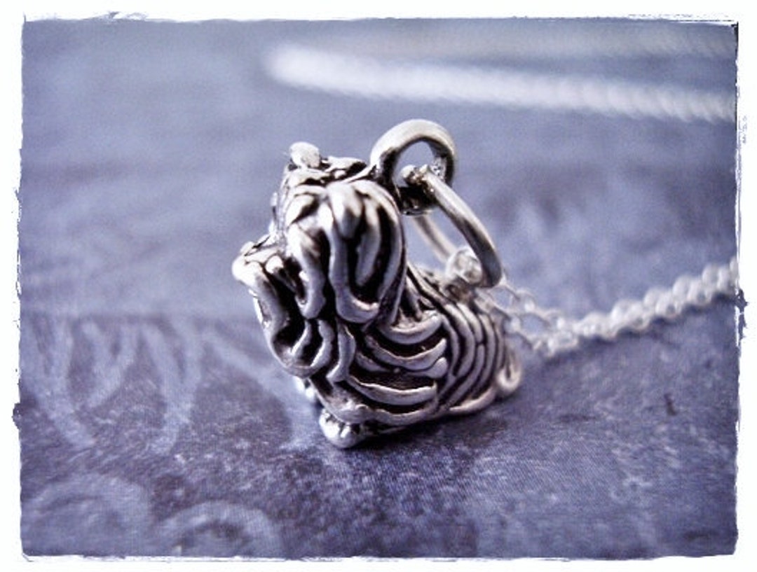 Silver Yorkie Necklace - Sterling Silver Yorkie Dog Charm on a Delicate ...