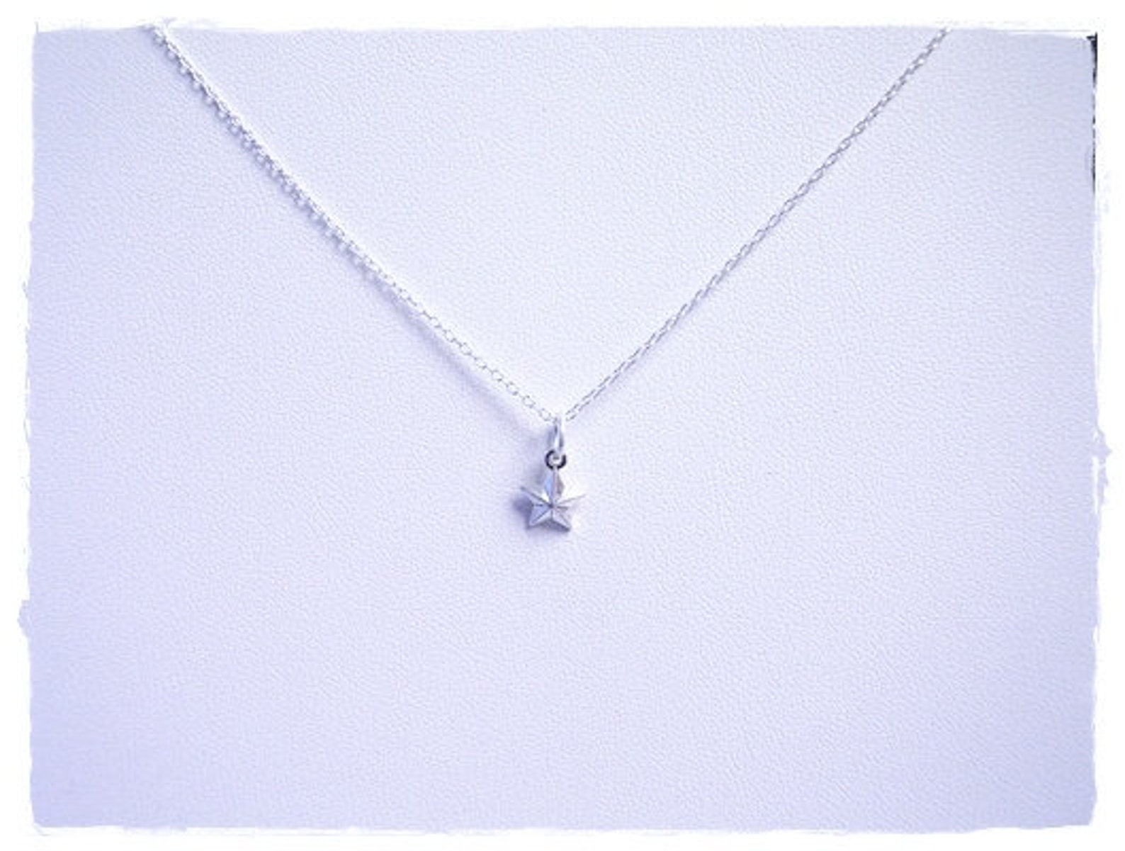 Tiny Nautical Star Necklace - Sterling Silver Nautical Star Charm on a ...