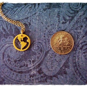 Gold World Map Necklace - Matte 24kt Gold Plate Openwork World Map ...
