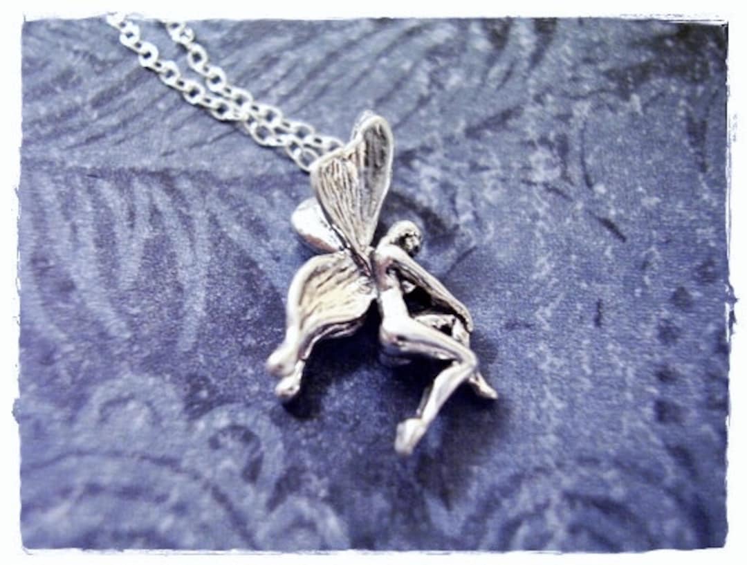 Silver Fairy Necklace - Sterling Silver Fairy Charm on a Delicate ...