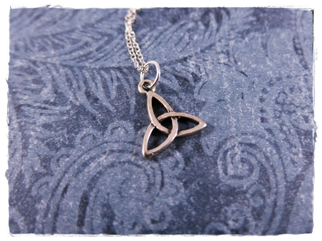 Silver Trinity Knot Necklace - Sterling Silver Trinity Knot Charm on a ...