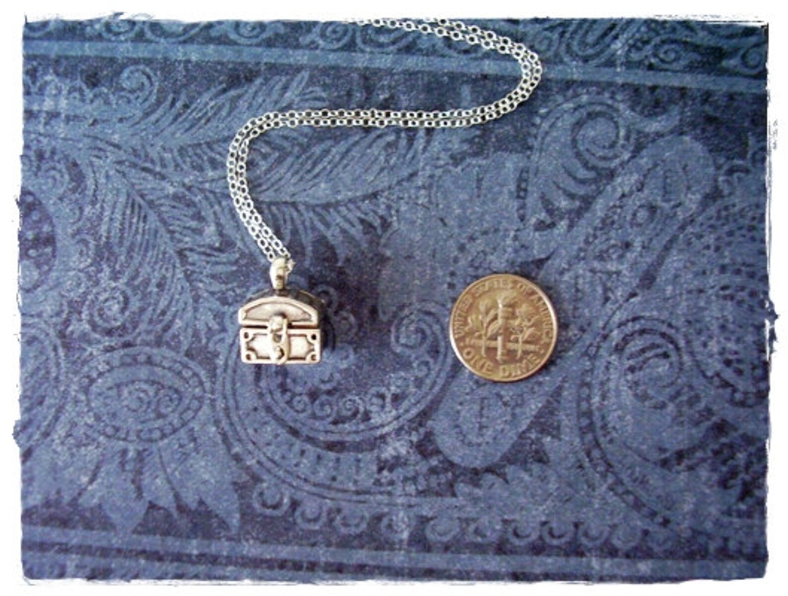 Silver Treasure Chest Locket Necklace Sterling Silver | Etsy