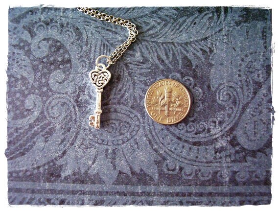 Silver Trinity Knot Key Necklace Silver Plated Trinity Knot | Etsy