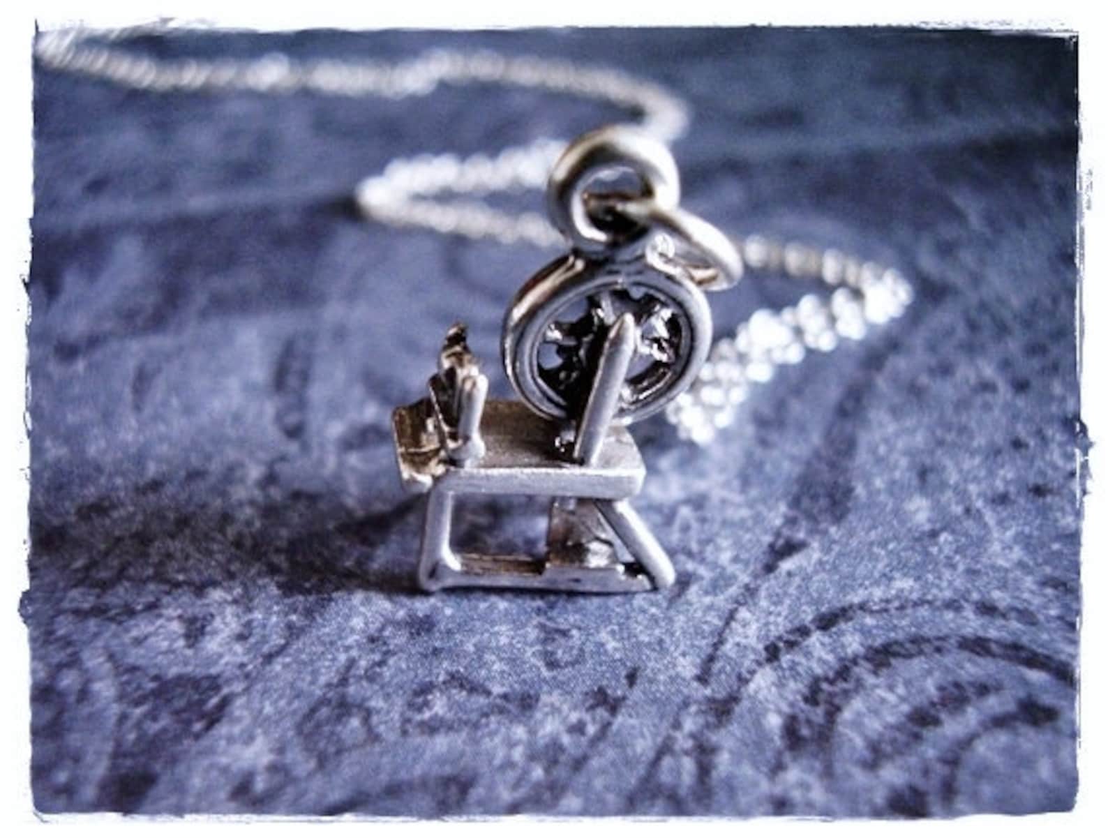 Silver Spinning Wheel Necklace Sterling Silver Spinning - Etsy