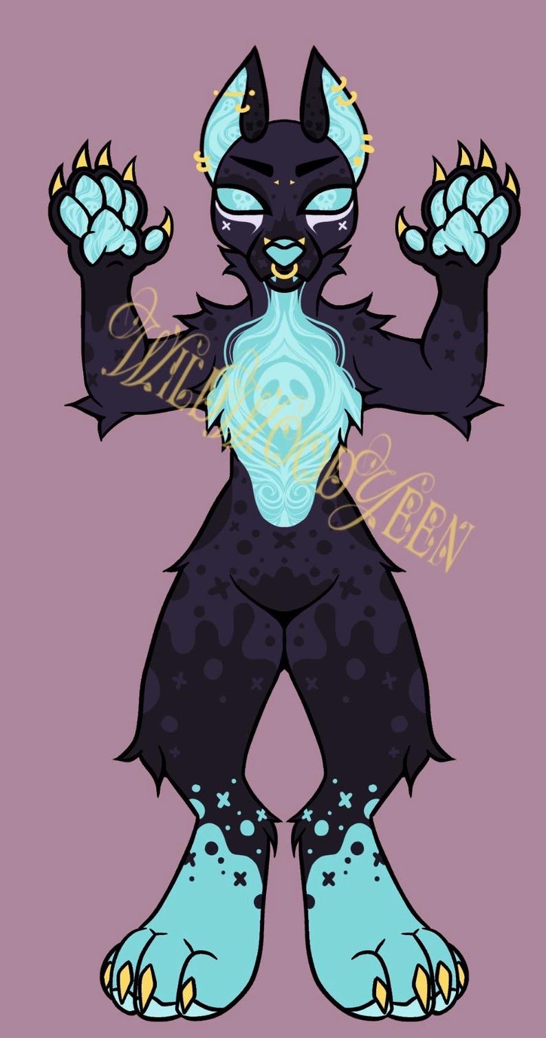 Hades Hell Hound Inspired Furry Adopt - Etsy