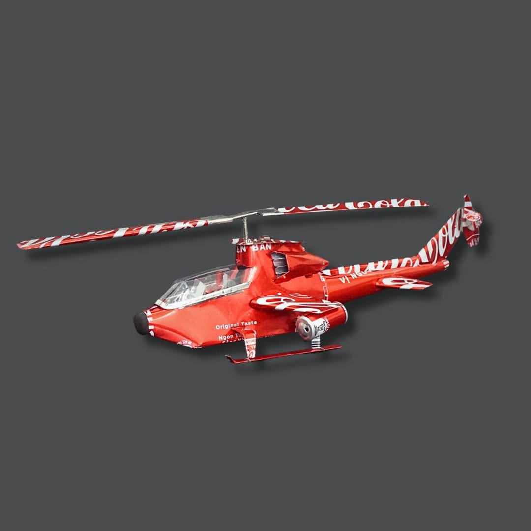 Coca-cola Can AH-1 Cobra Helicopter Model: Eco-friendly Desk Decor - Etsy